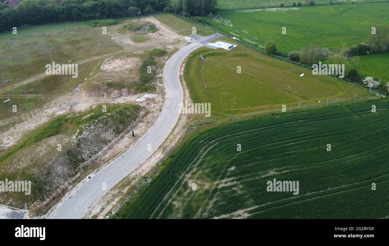 Aerial View of New Housing Construction Site Development, Minster Way ...