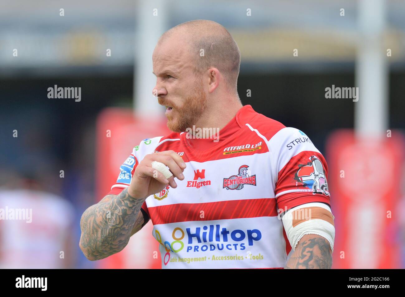 Wakefield, England - 6 June 2021 -Matty Wilde of Leigh Centurions ...