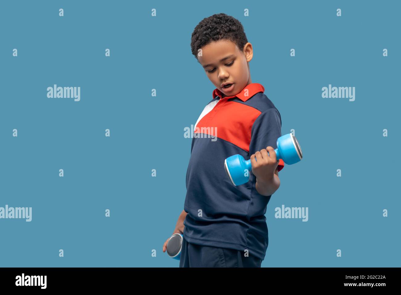 African boy doing exercise hi-res stock photography and images - Alamy