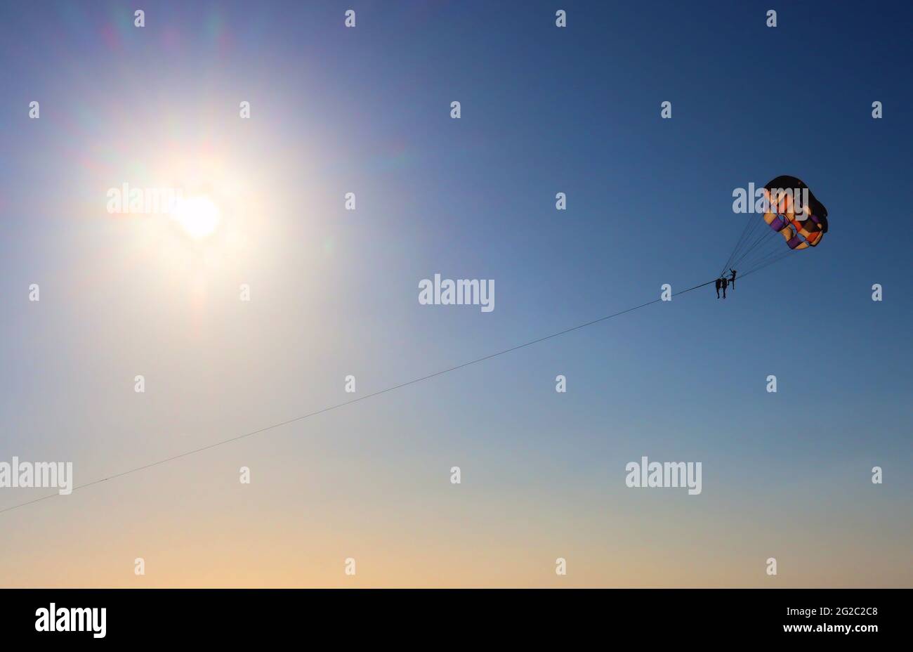 paragliding with a soft wing, beach vacation Stock Photo - Alamy