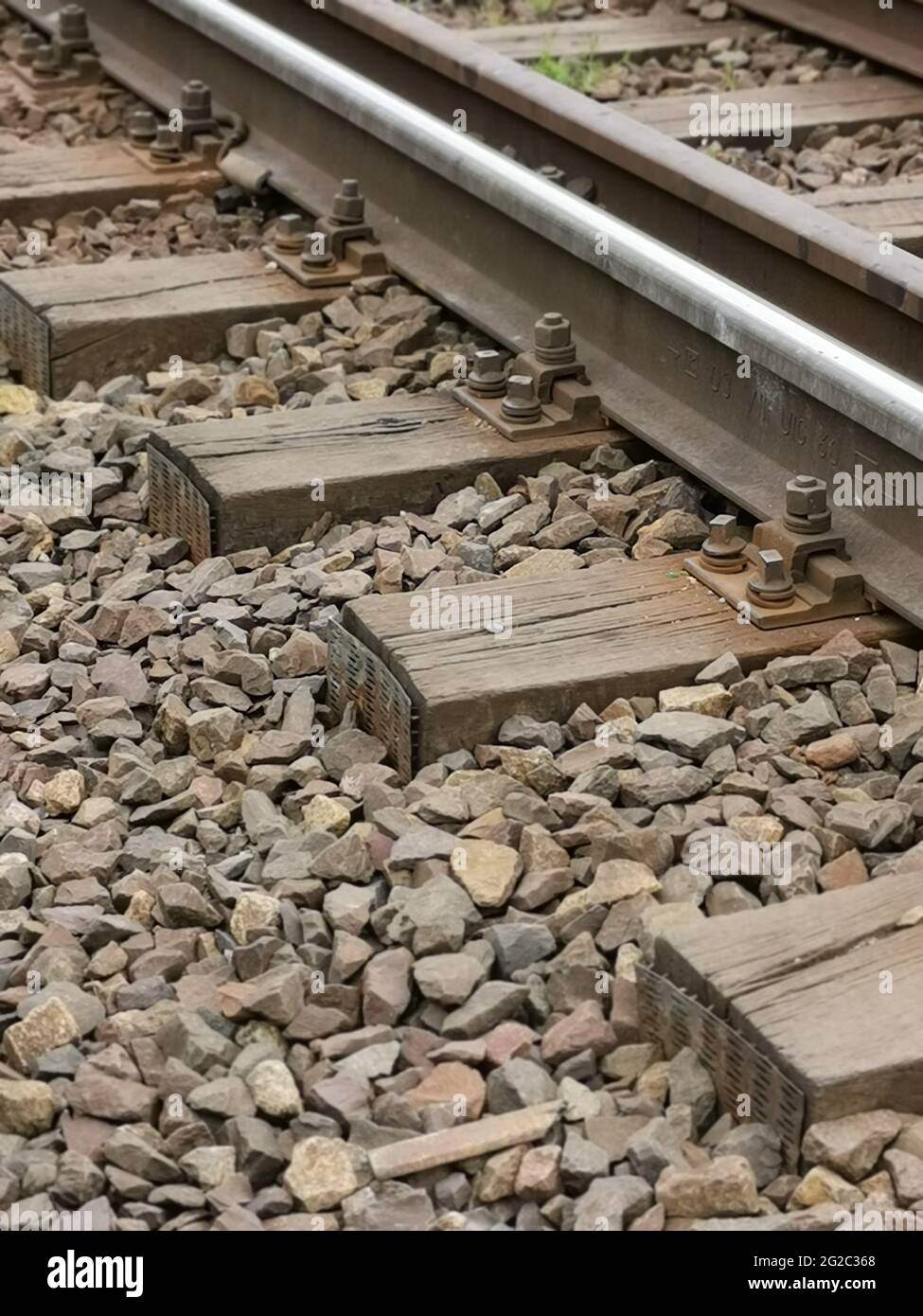 Vertical shot railroad track hi-res stock photography and images - Alamy