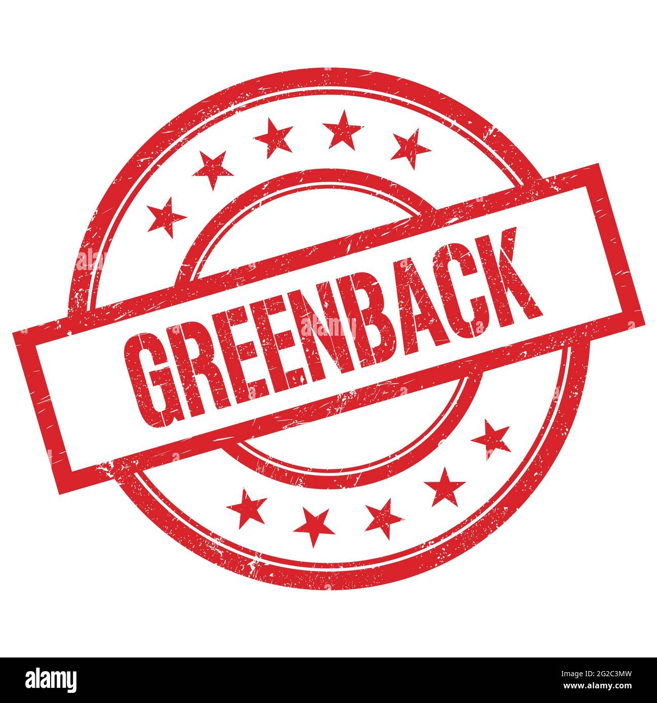 GREENBACK text written on red round vintage rubber stamp Stock Photo ...