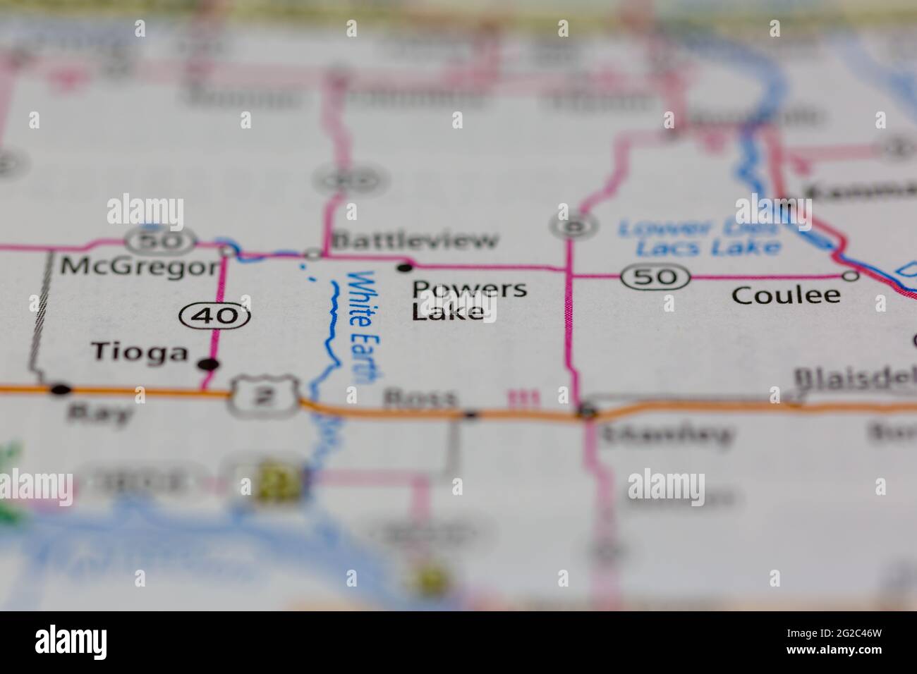 Powers lake north dakota map hi-res stock photography and images - Alamy