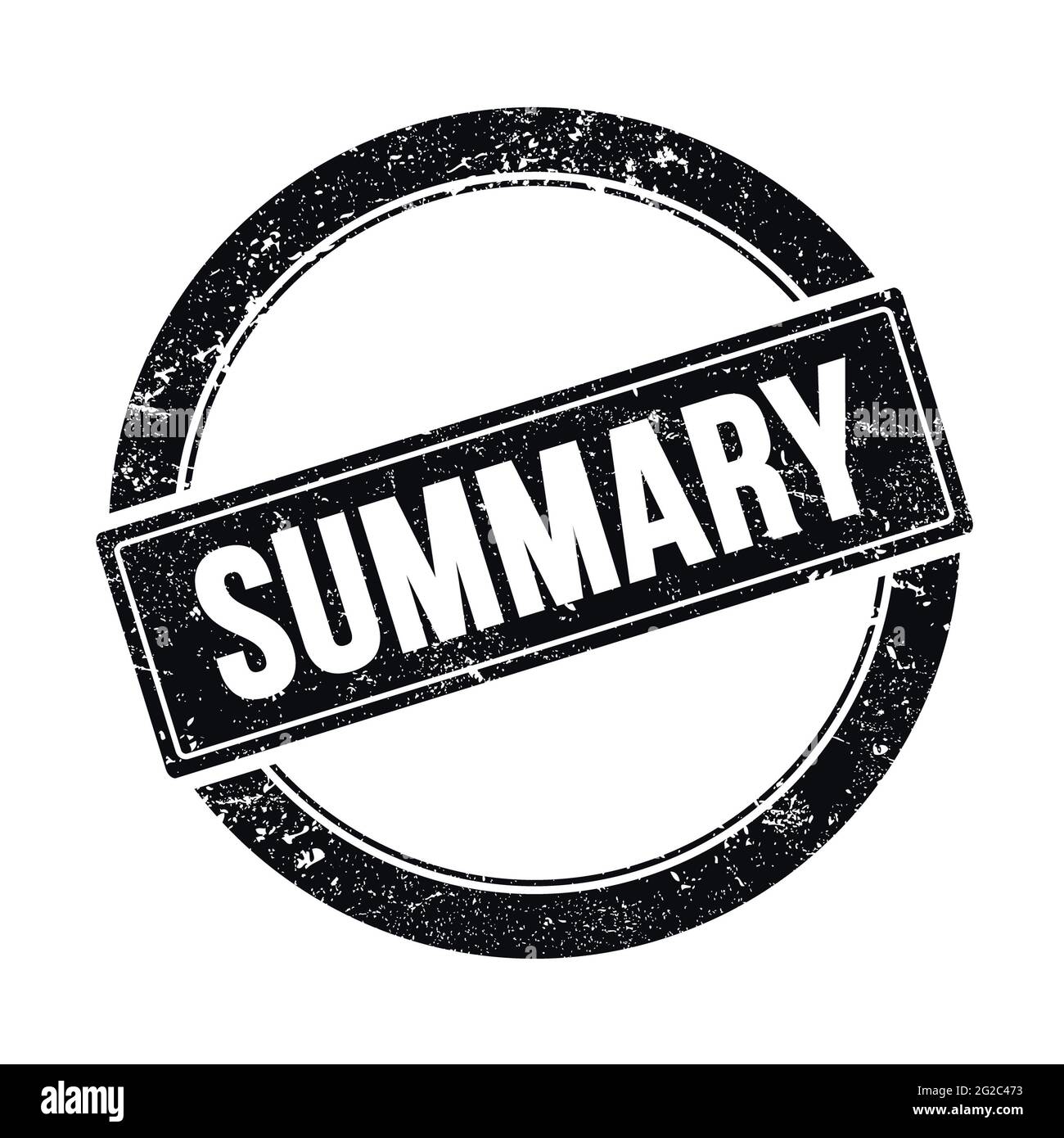 SUMMARY text on black grungy round vintage stamp Stock Photo - Alamy
