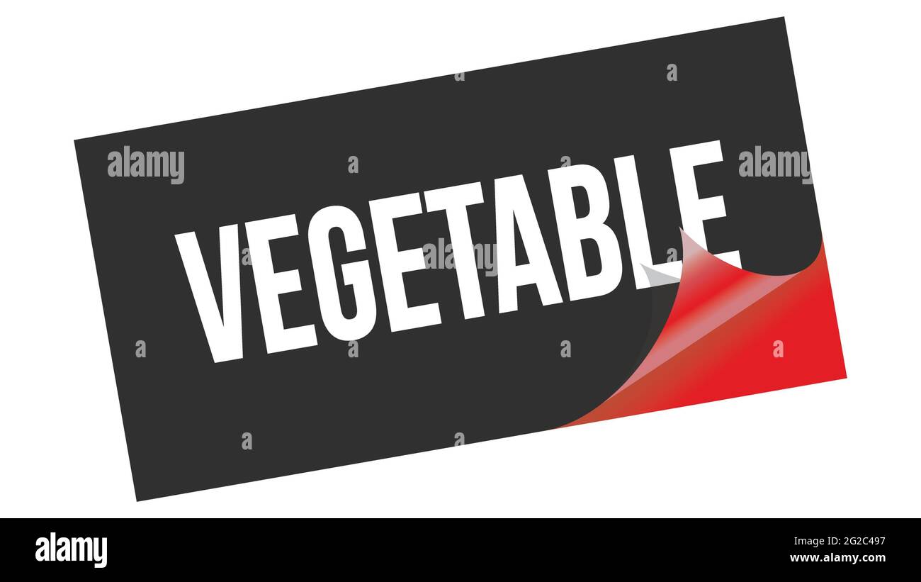 VEGETABLE text written on black red sticker stamp Stock Photo - Alamy
