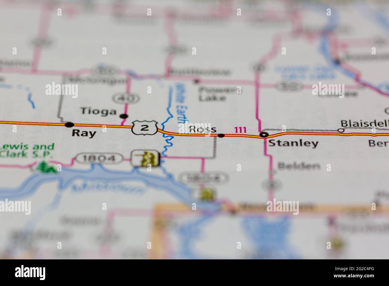 Map of ross north dakota hi-res stock photography and images - Alamy