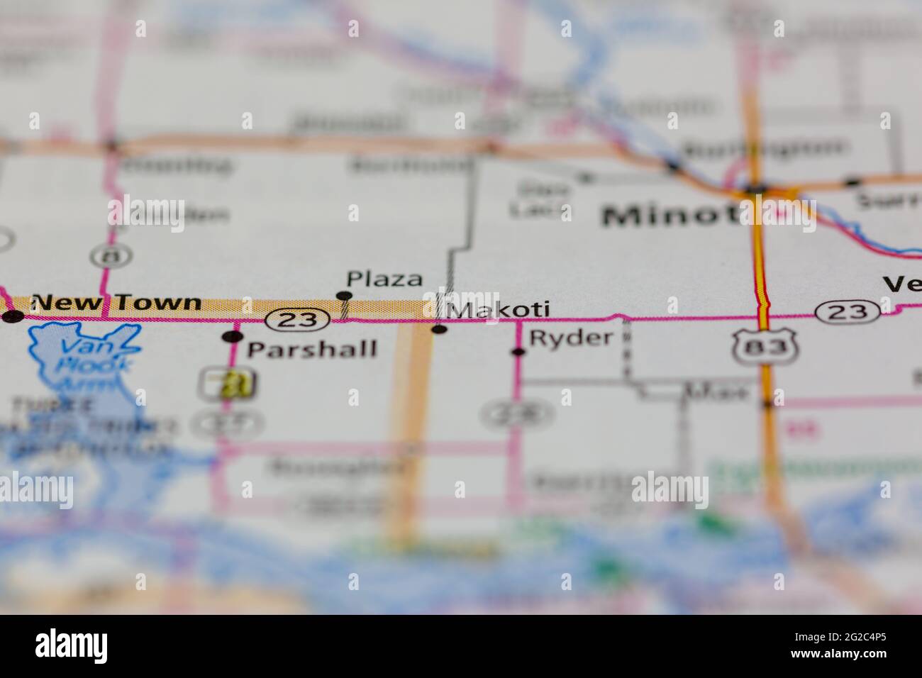 Makoti north dakota map hi-res stock photography and images - Alamy