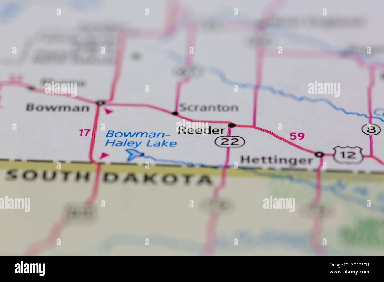 Map of reeder north dakota hi-res stock photography and images - Alamy