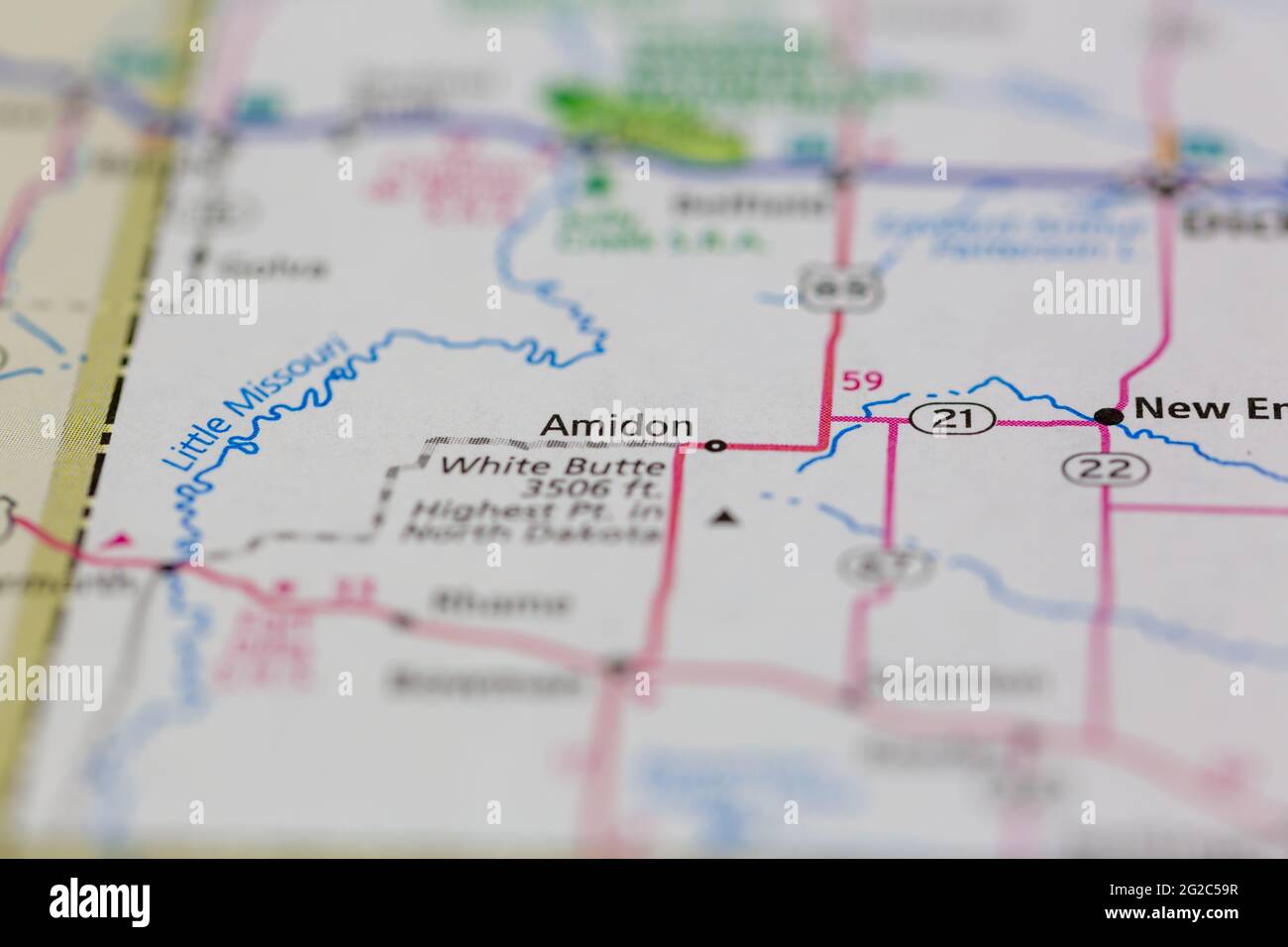 Map of amidon north dakota hi-res stock photography and images - Alamy