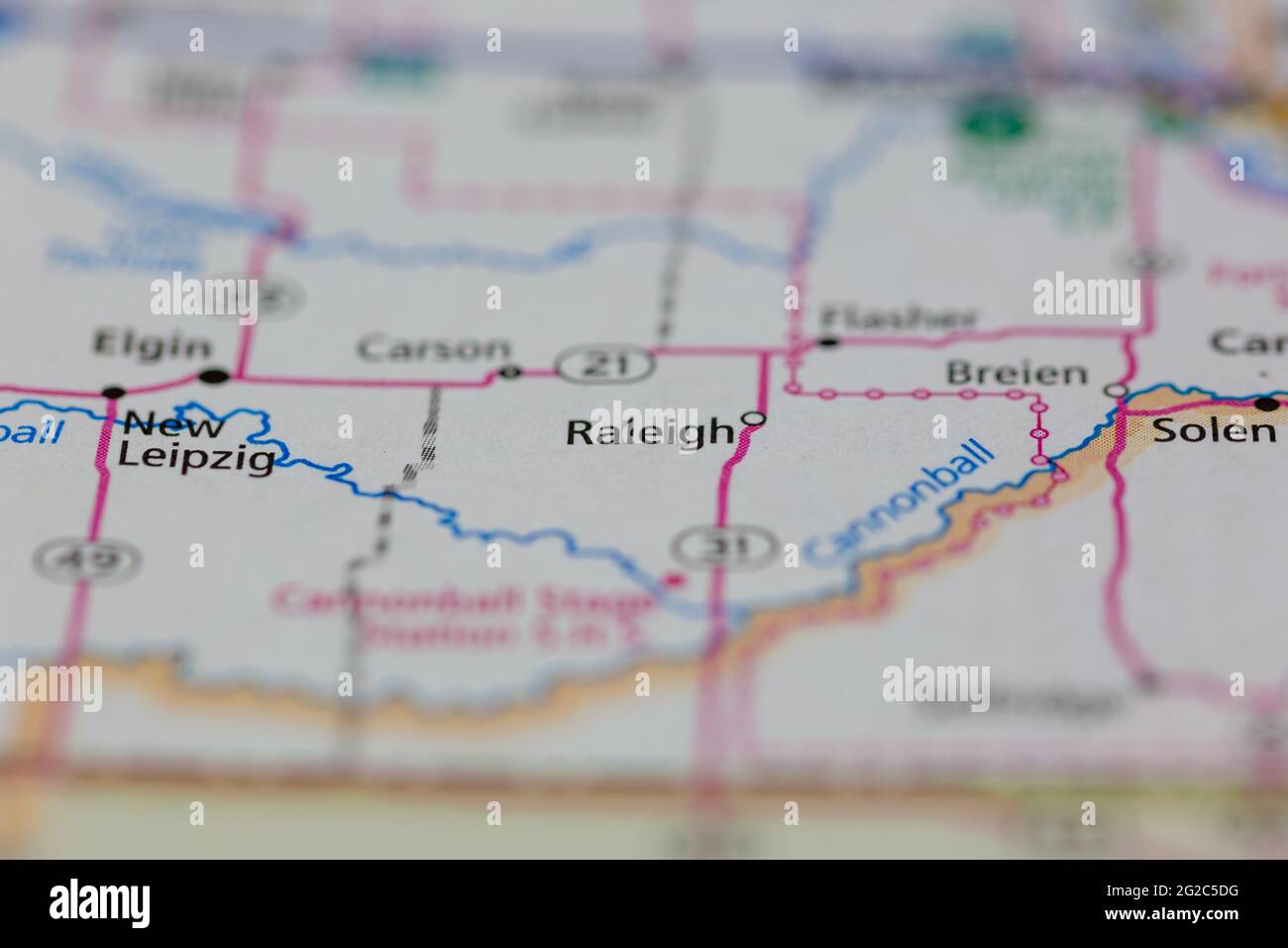 Map of raleigh north dakota hi-res stock photography and images - Alamy