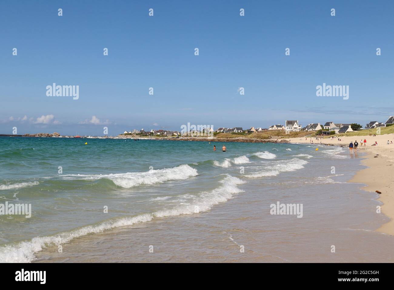Coastal beaches in Plouescat, Brittany, France Stock Photo - Alamy