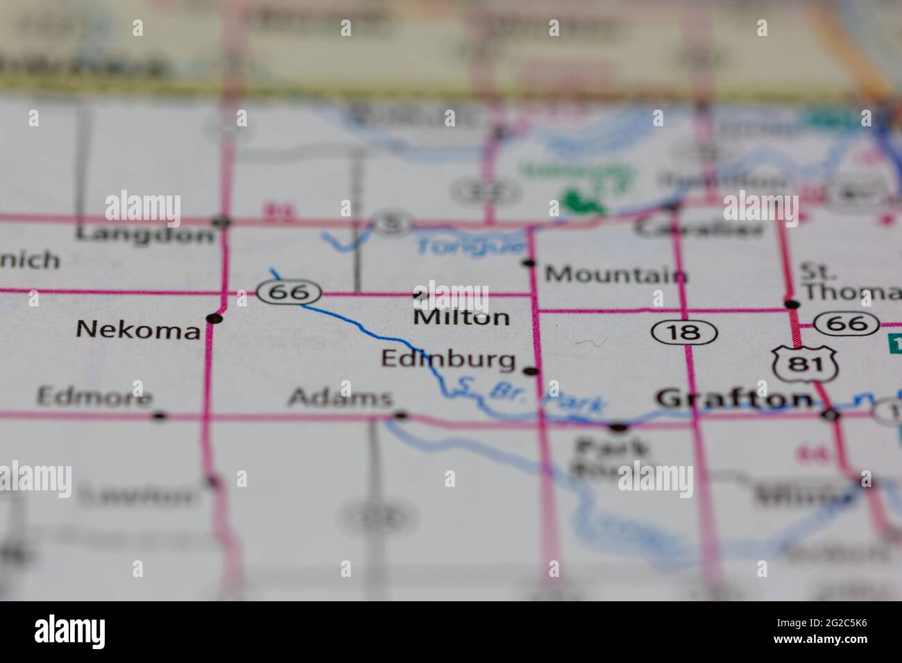 Map of milton north dakota hi-res stock photography and images - Alamy