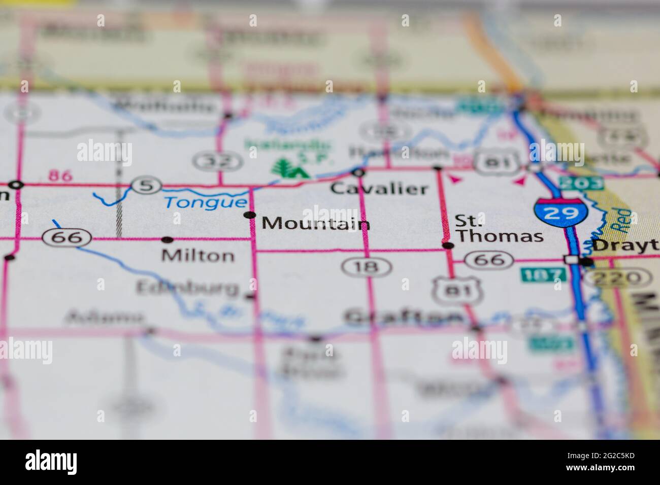 Map of mountain north dakota hi-res stock photography and images - Alamy