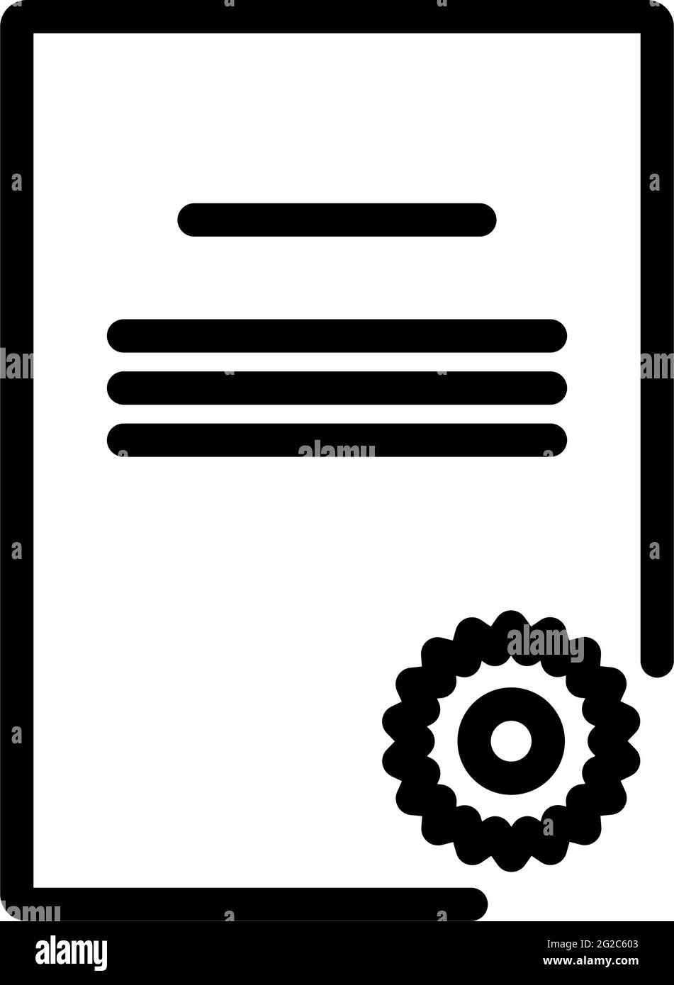 Icon Of Diploma. Bold outline design with editable stroke width. Vector ...