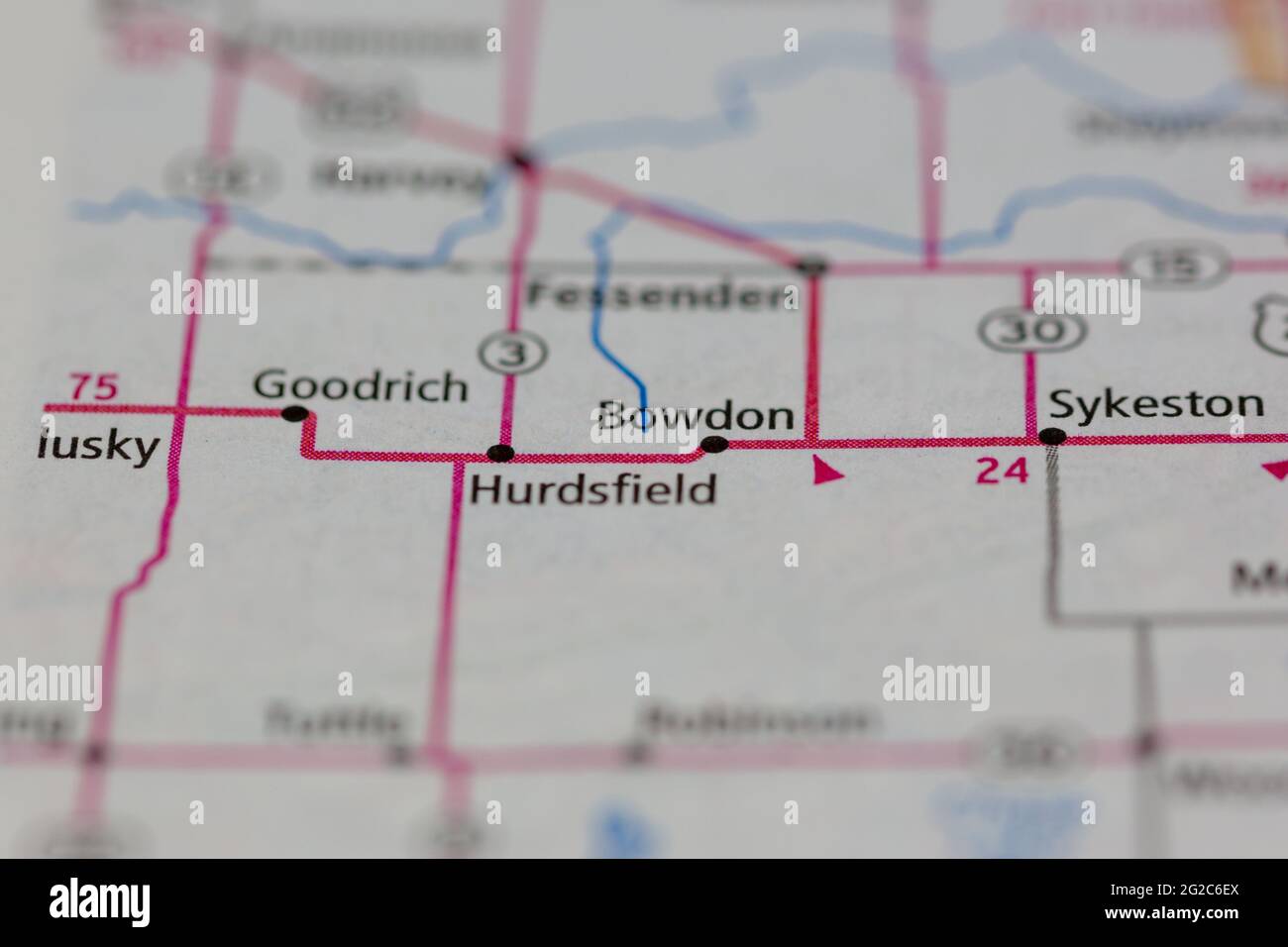 Map of bowdon north dakota hi-res stock photography and images - Alamy