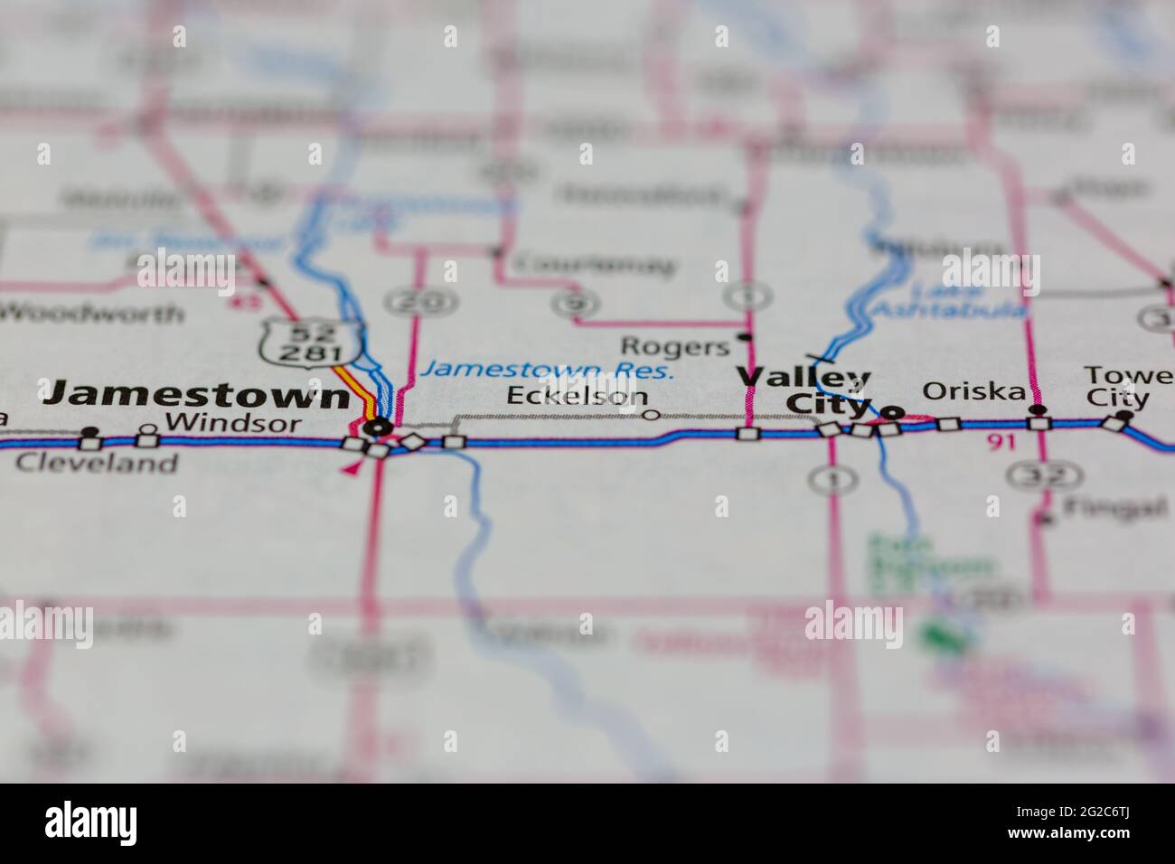 Eckelson north dakota map hi-res stock photography and images - Alamy