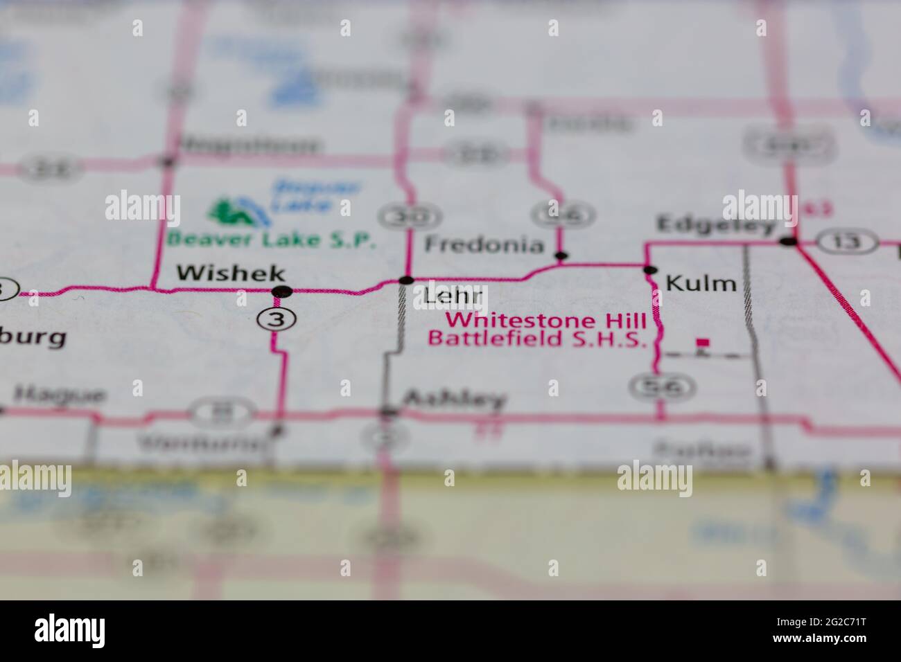 Lehr north dakota map hi-res stock photography and images - Alamy