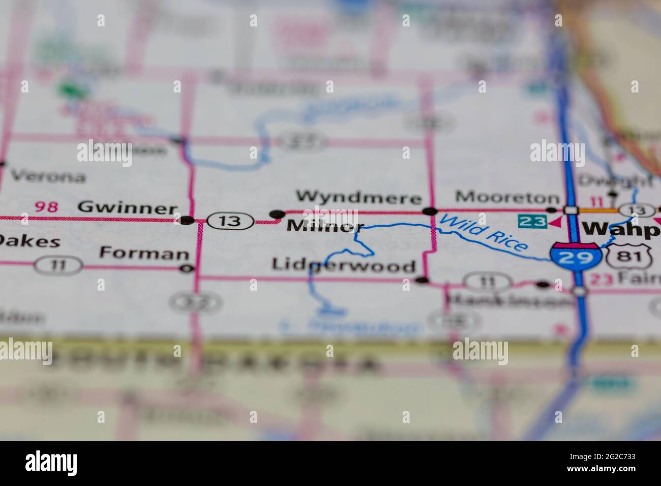 Map of milnor north dakota hi-res stock photography and images - Alamy