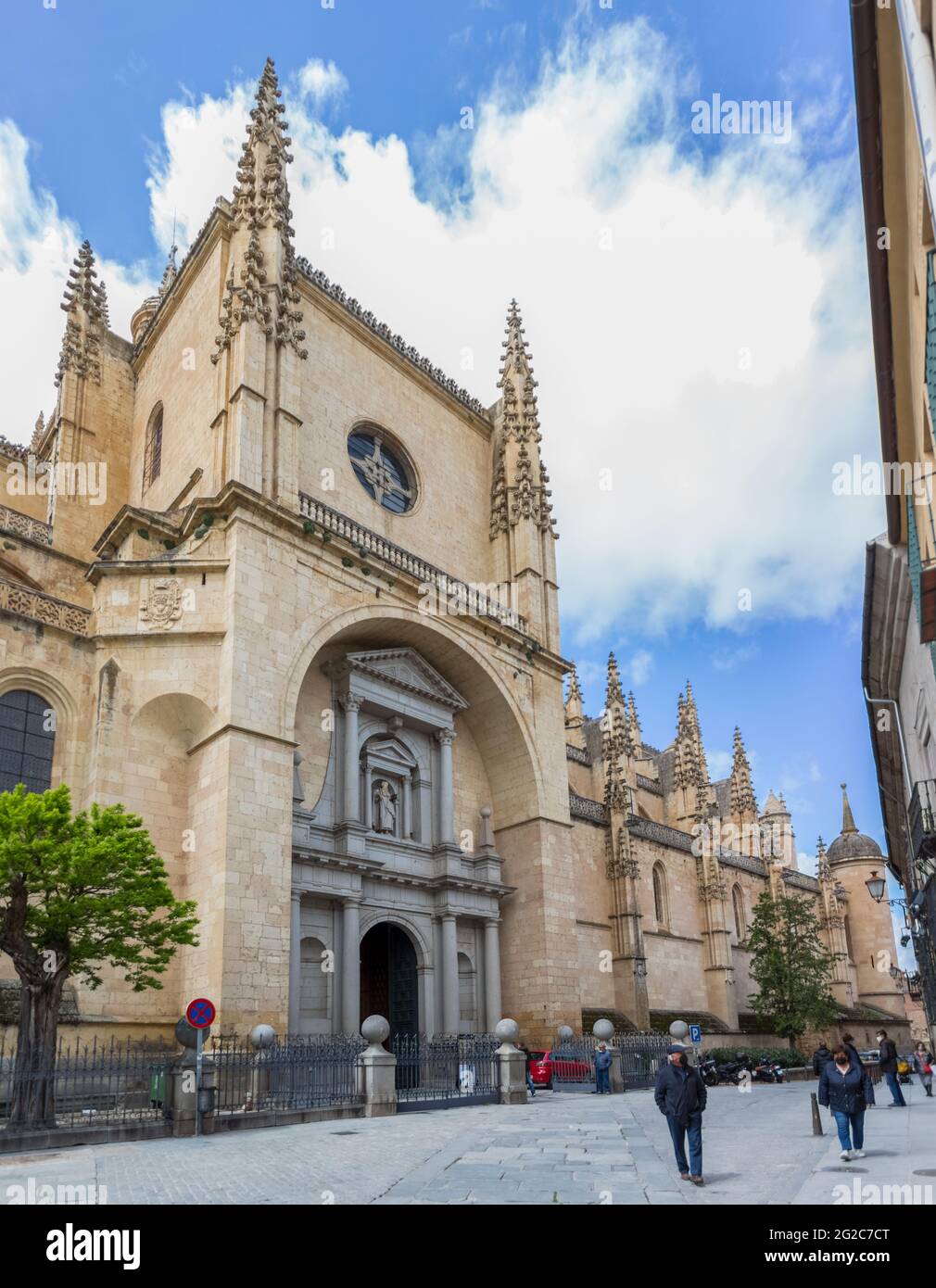 Segovia / Spain - 05 13 2021: Majestic front view at the iconic spanish ...