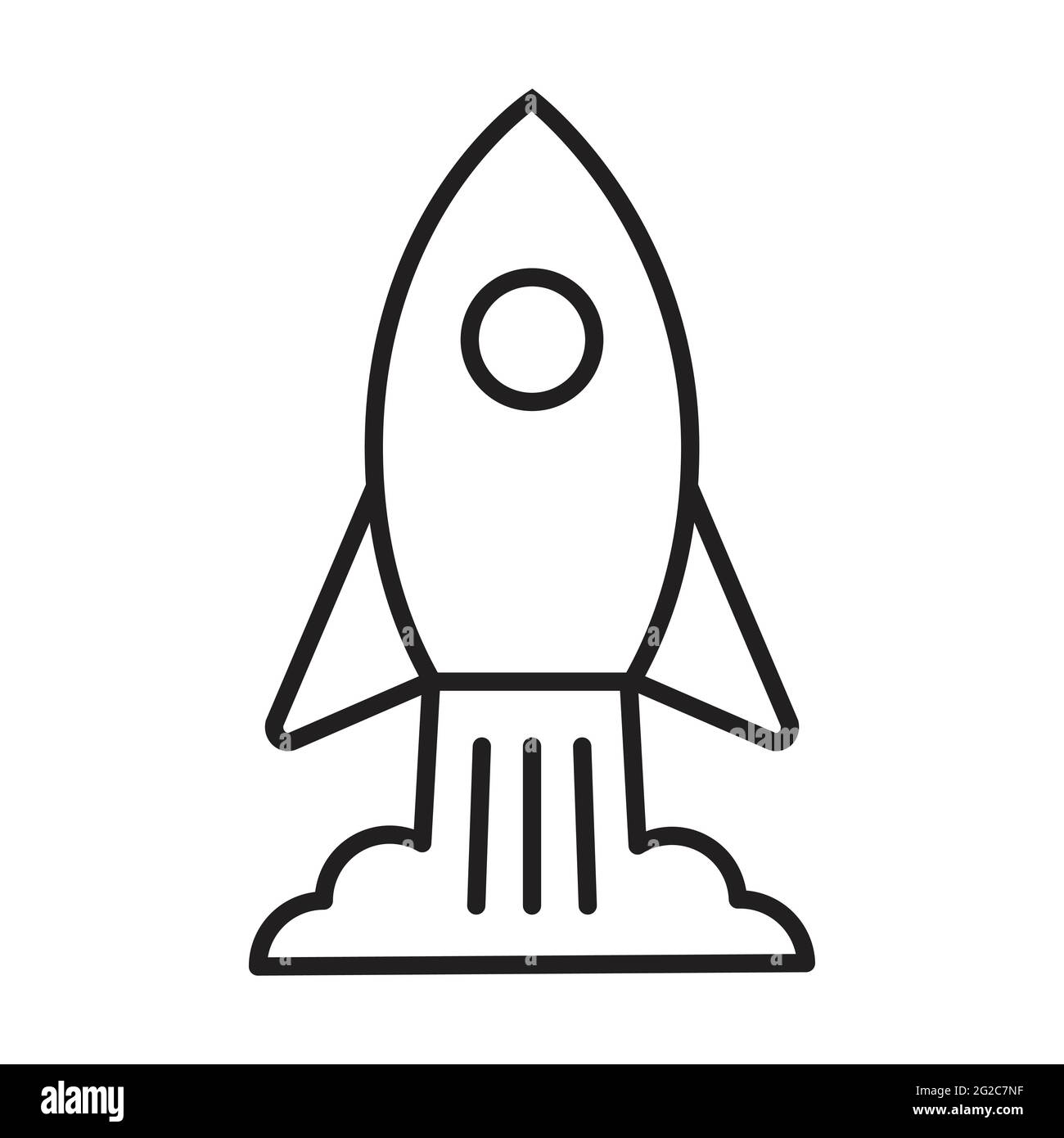Campaign launch vector icon rocket symbol for graphic design, logo, web ...