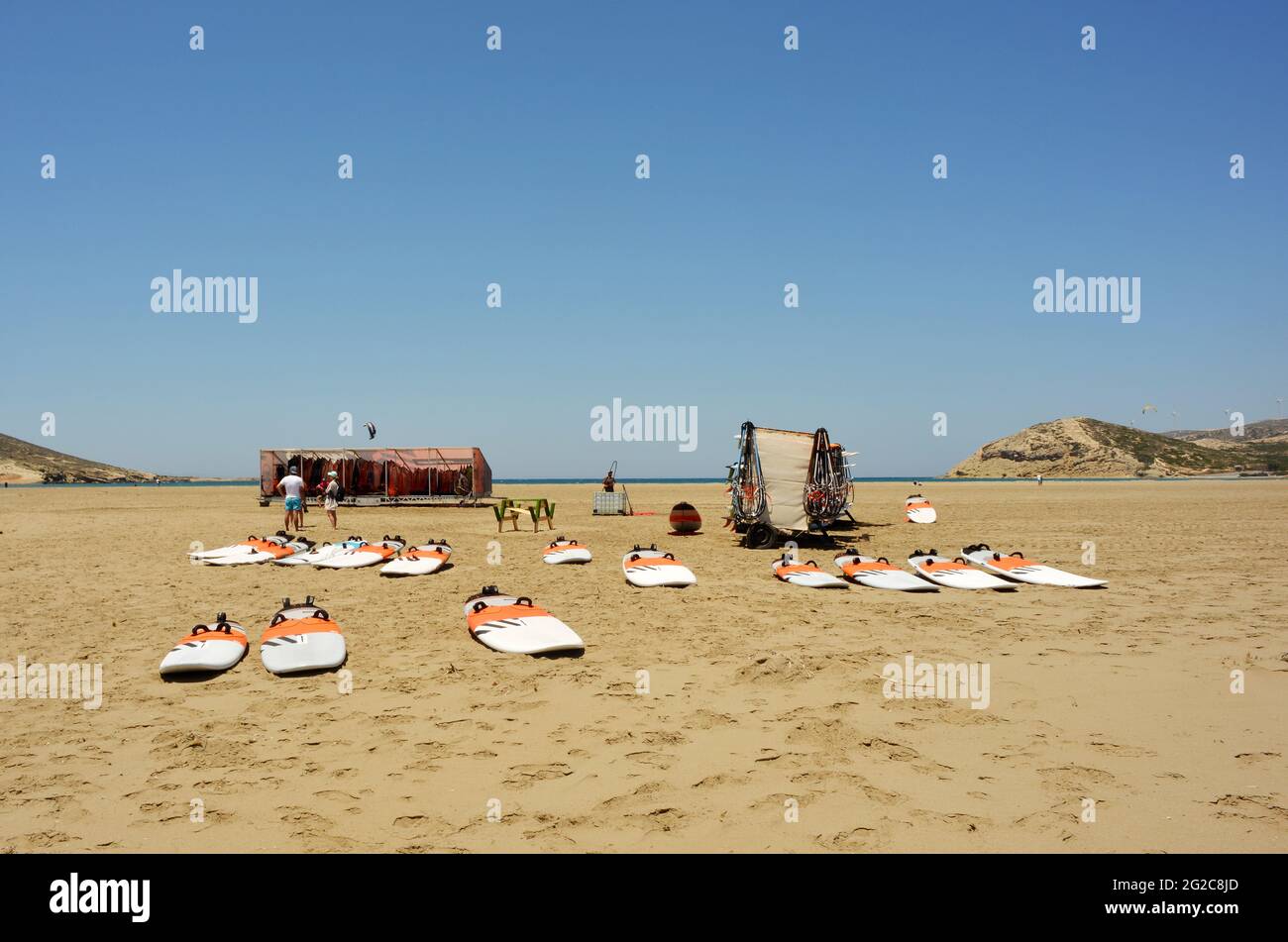 Prasonisi, Greece 05-31-2021 south rhodes island beach and surf hotspot ...