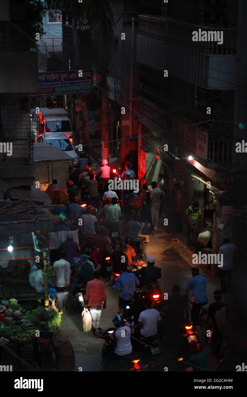 people walking on the street at night Stock Photo - Alamy