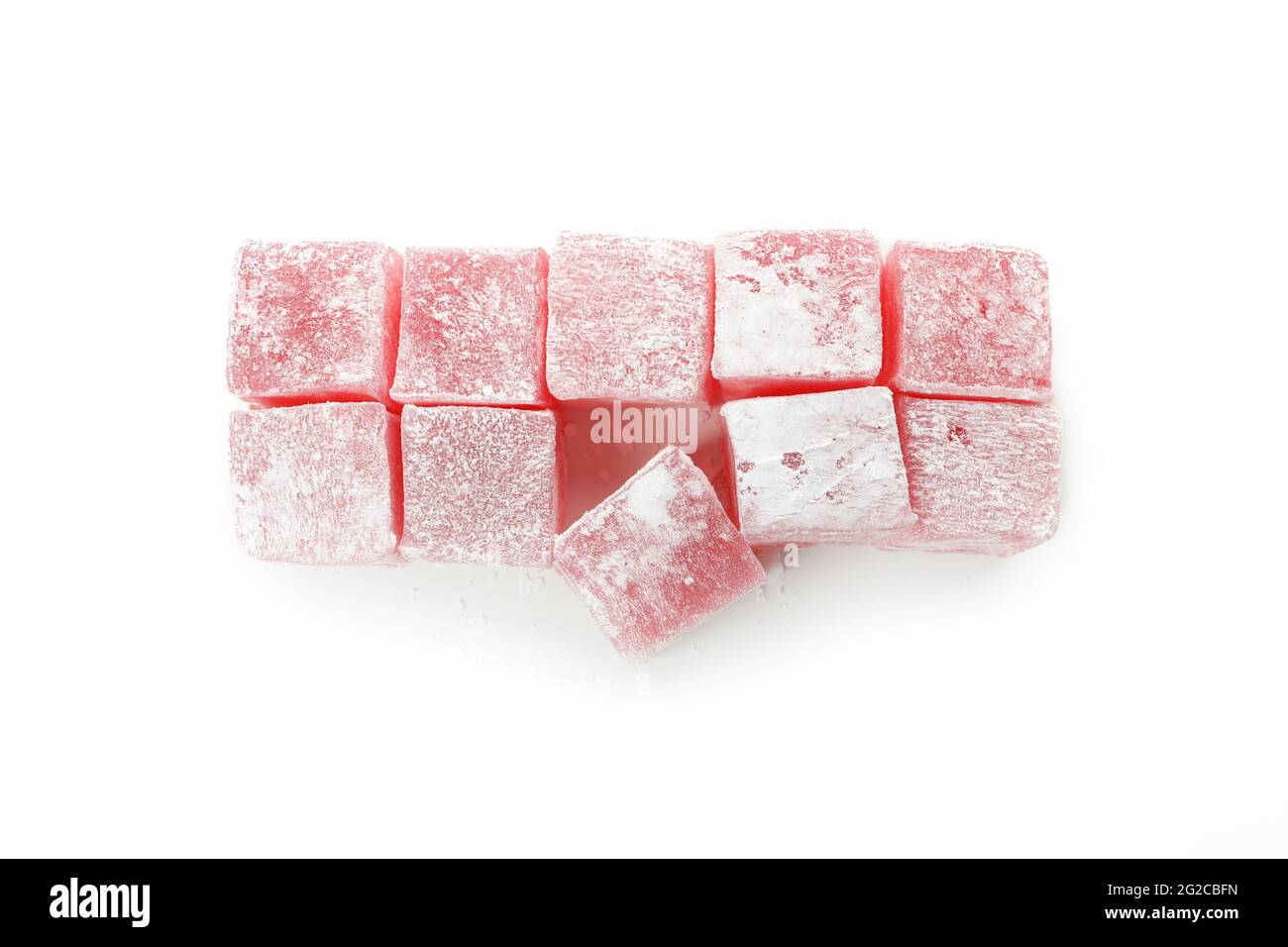 Delicious turkish delight isolated on white background Stock Photo - Alamy