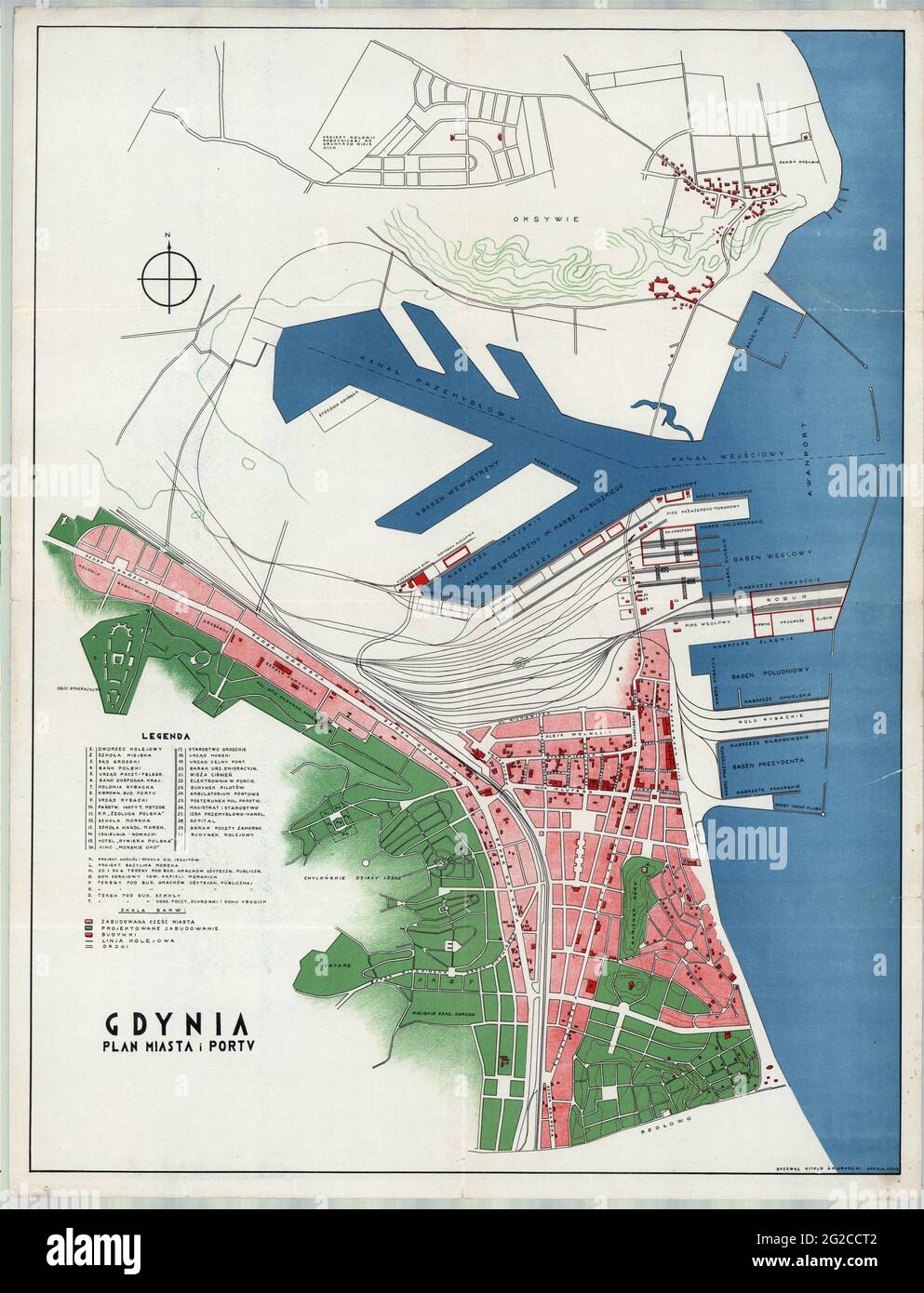 Gdynia Map, Gdynia Plan, Map of Gdynia, Old Gdynia Map, Retro Gdynia ...