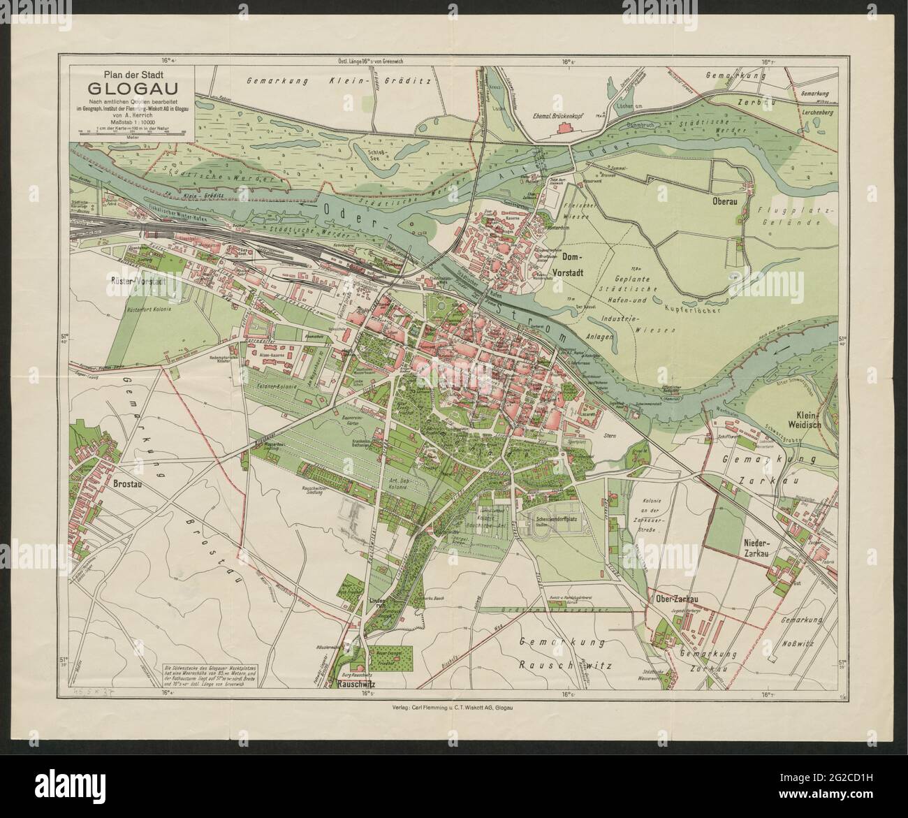 Glogau map hi-res stock photography and images - Alamy