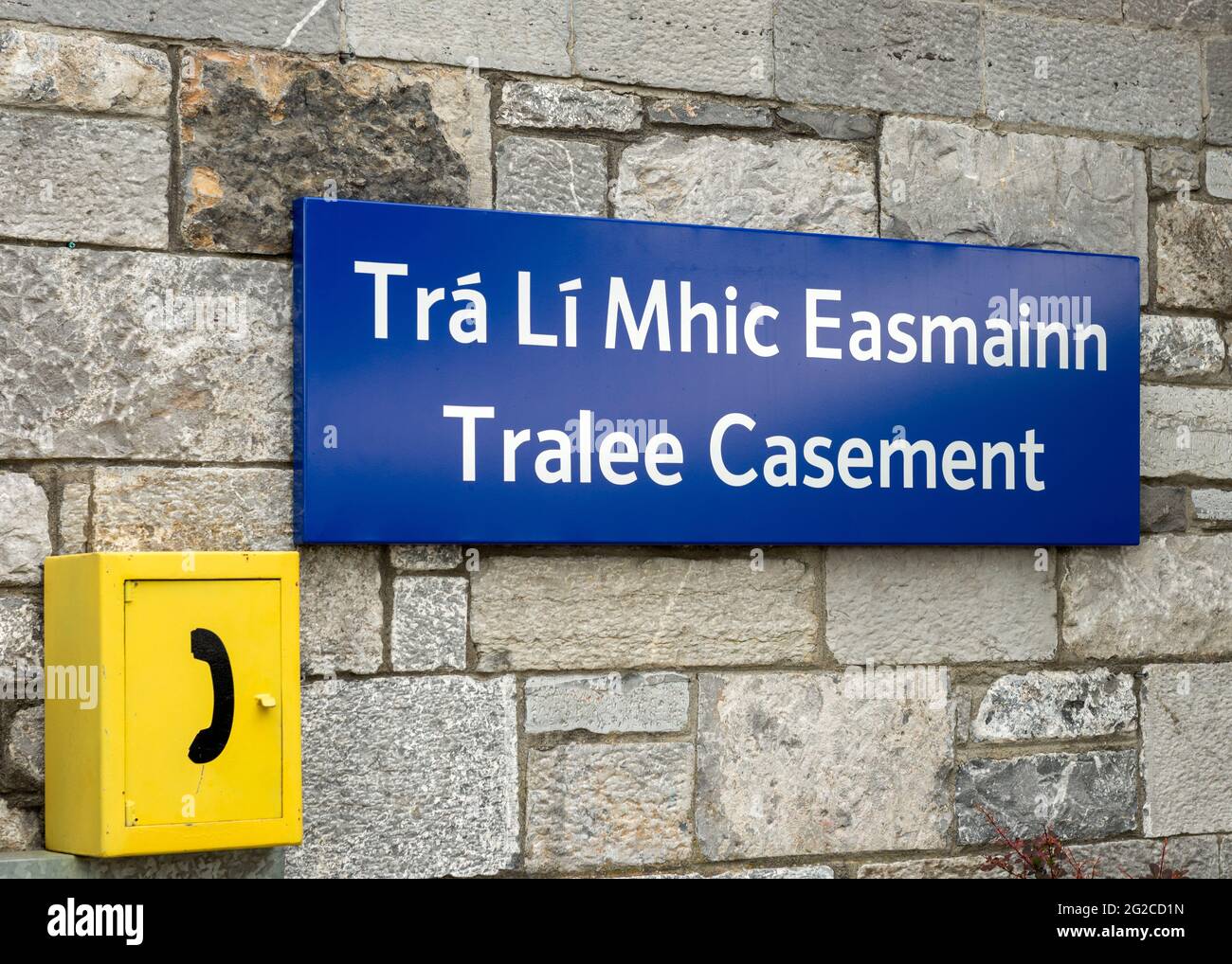 Bilingual sign in English and Irish Gaelic for the Tralee Casement ...