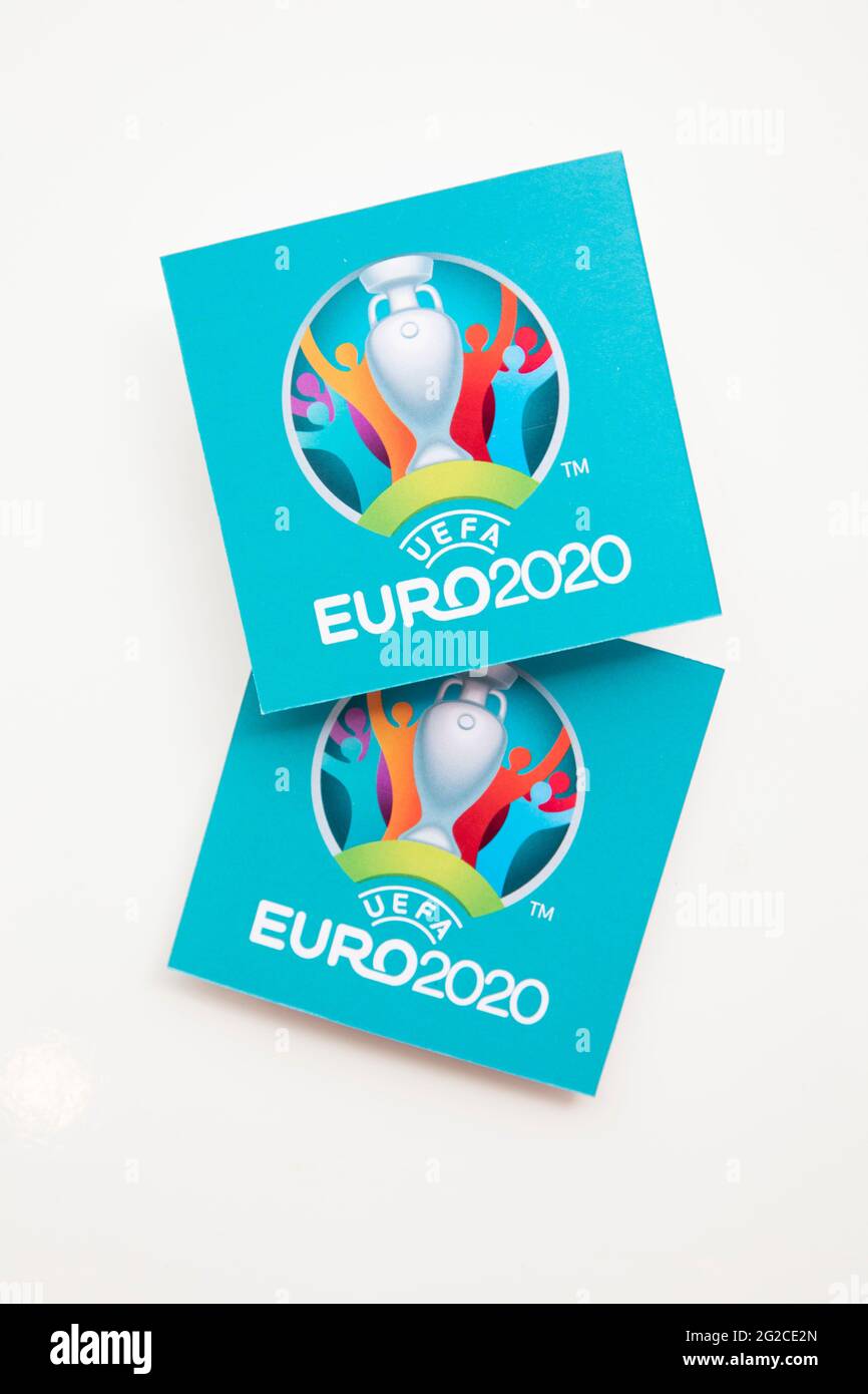 LONDON, UK - June 2021: Logo for the 2020 UEFA european championship ...