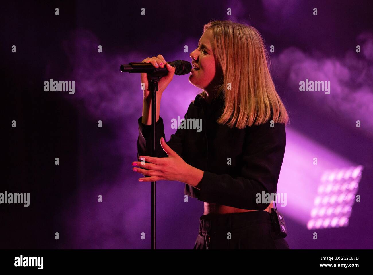 Oslo, Norway. 08th, June 2021. The Norwegian pop singer Dagny performs ...