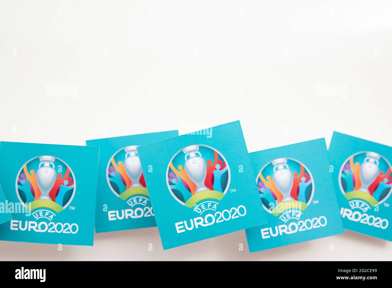 LONDON, UK - June 2021: Logo for the 2020 UEFA european championship ...