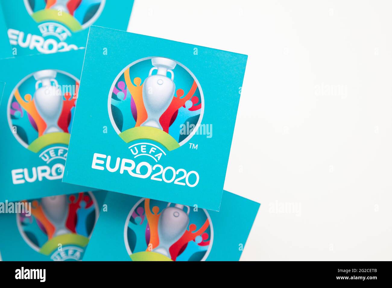 LONDON, UK - June 2021: Logo for the 2020 UEFA european championship ...
