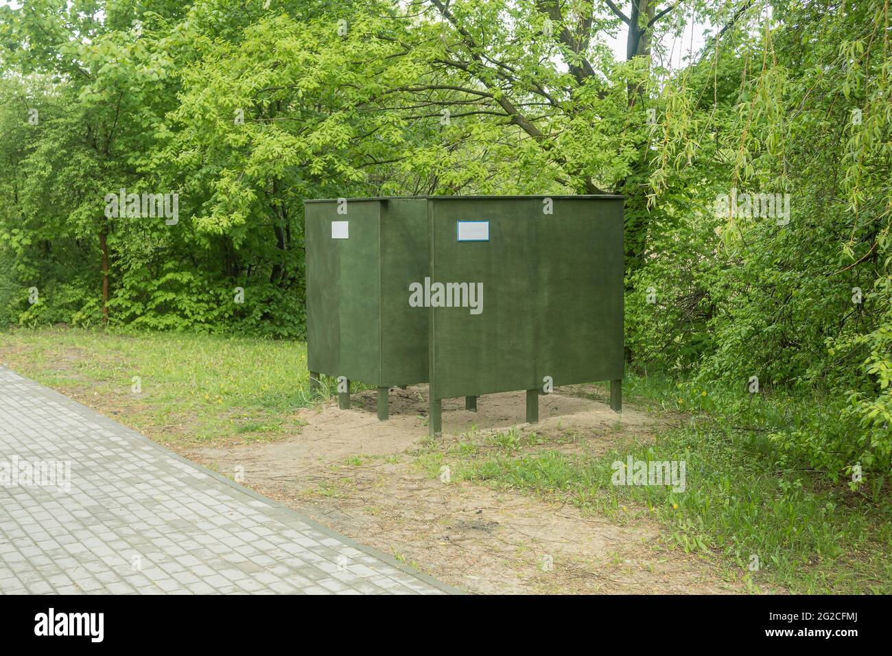 Wooden changing room on the beach Stock Photo - Alamy