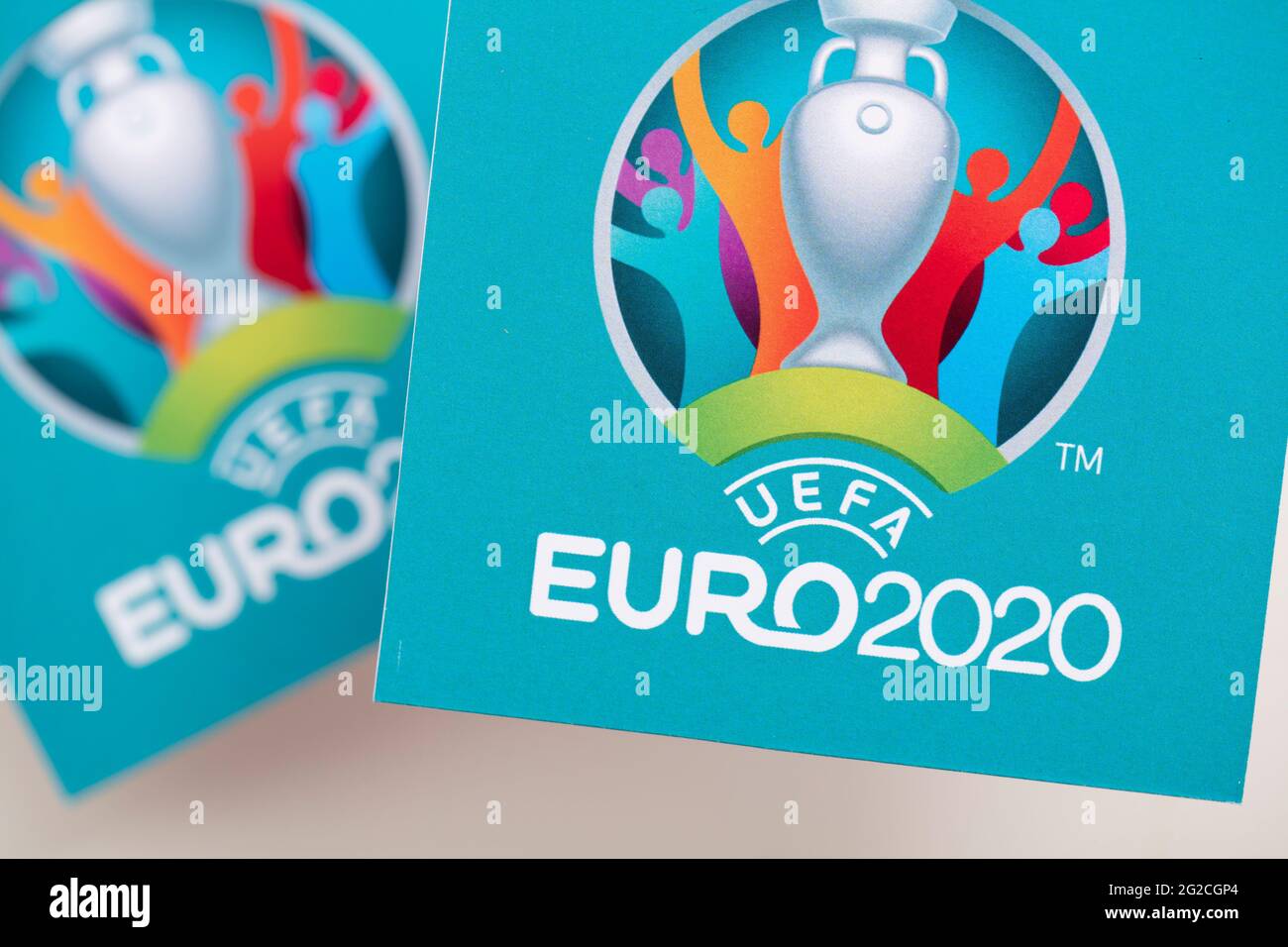 LONDON, UK - June 2021: Logo for the 2020 UEFA european championship ...