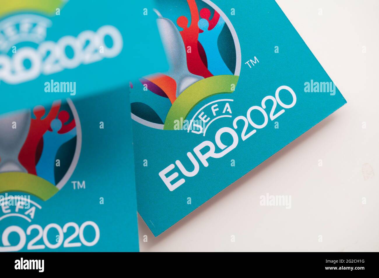 LONDON, UK - June 2021: Logo for the 2020 UEFA european championship ...