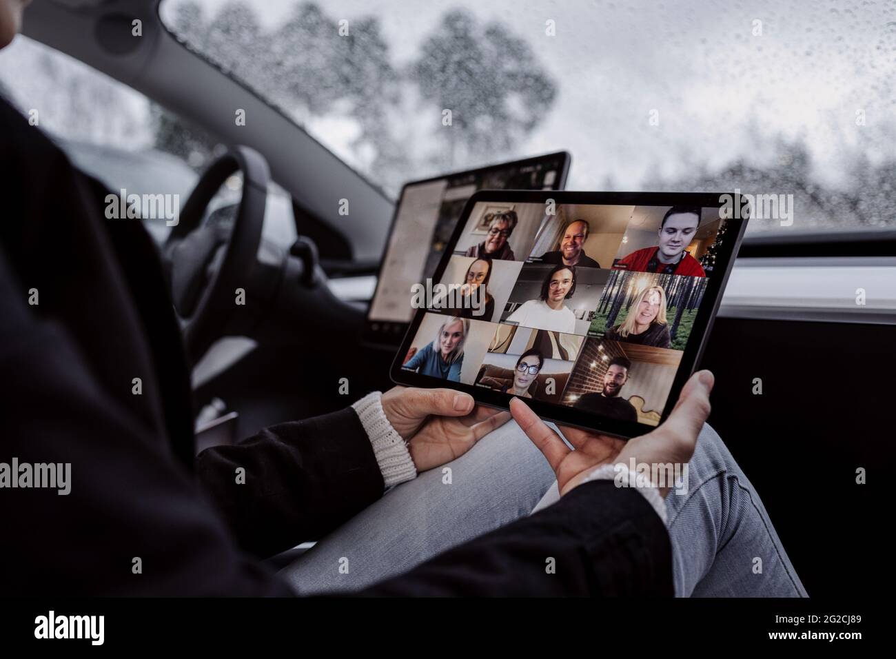 Children tablet car hi-res stock photography and images - Alamy