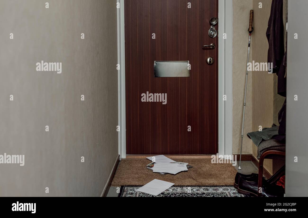 Letters in hallway Stock Photo - Alamy