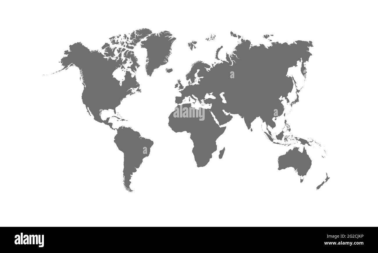 Detailed World Map with Countries stock illustration Stock Vector Image ...