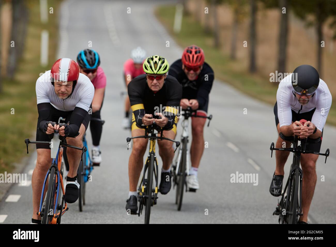 Adult cyclists on the road hi-res stock photography and images - Alamy