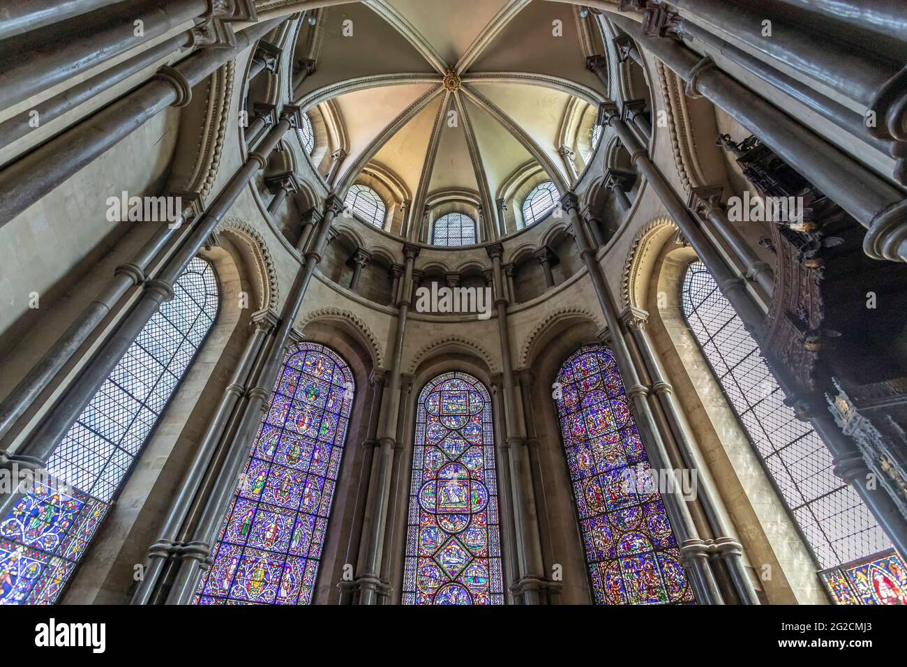 Inside Canterbury Cathedral in Kent, is one of the oldest and most ...