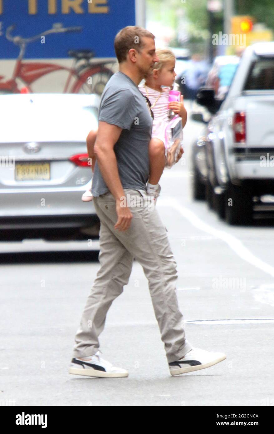 New York, NY, USA. 10th June, 2021. Bradley Cooper with daughter Lea ...