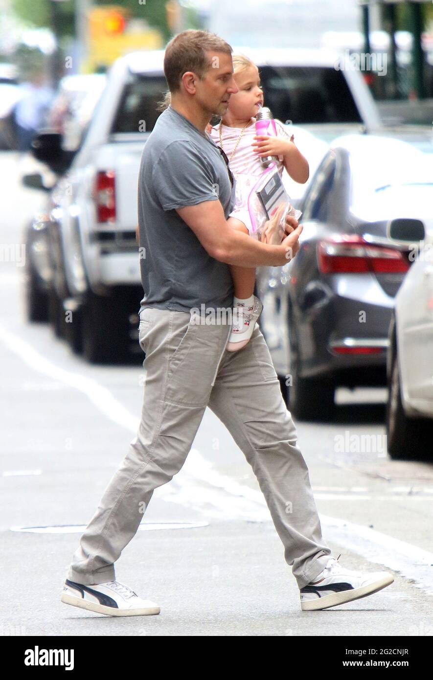 New York, NY, USA. 10th June, 2021. Bradley Cooper with daughter Lea ...