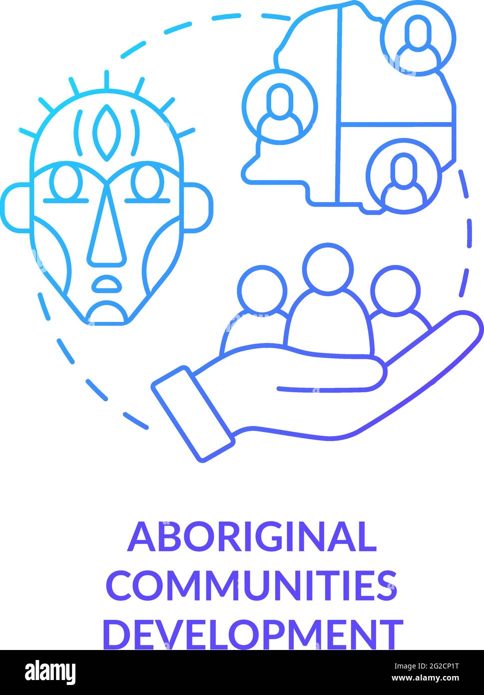 Aboriginal communities development concept icon Stock Vector Image ...