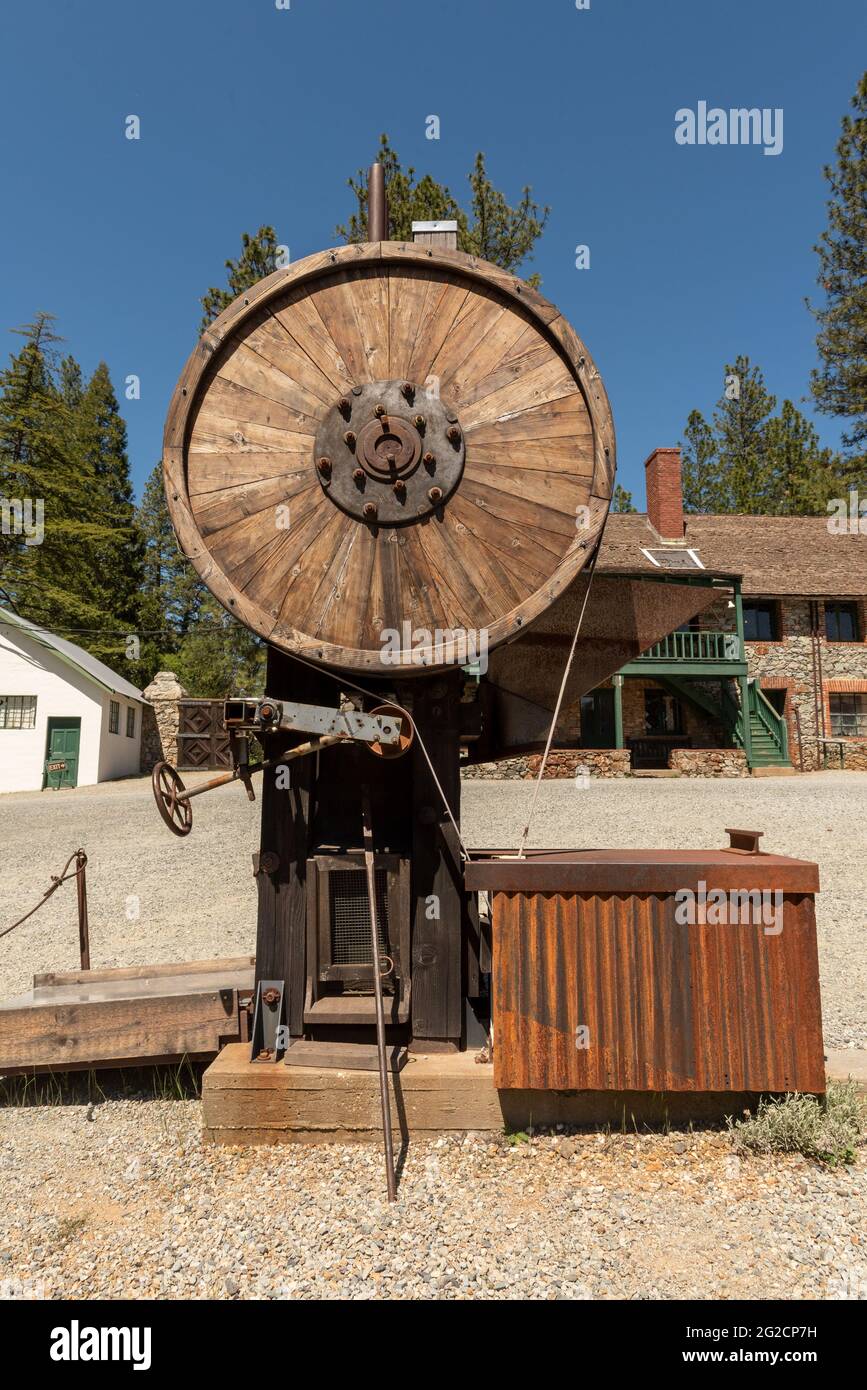 Old Bull Wheel at Empire Mine State Park in Grass Valley, California ...