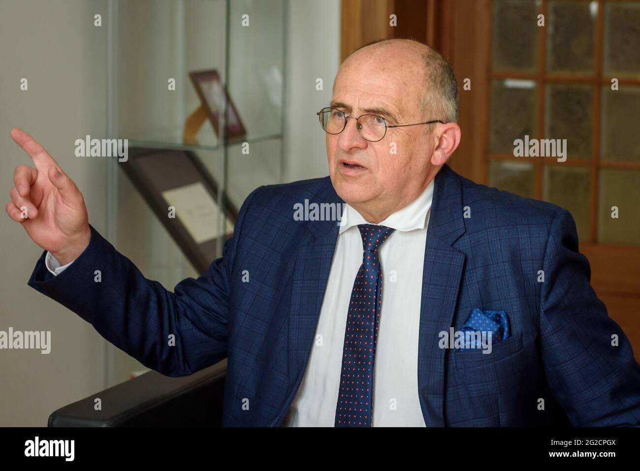 RIGA, LATVIA. 10th June 2021. Zbigniew Rau, Minister of Foreign Affairs ...
