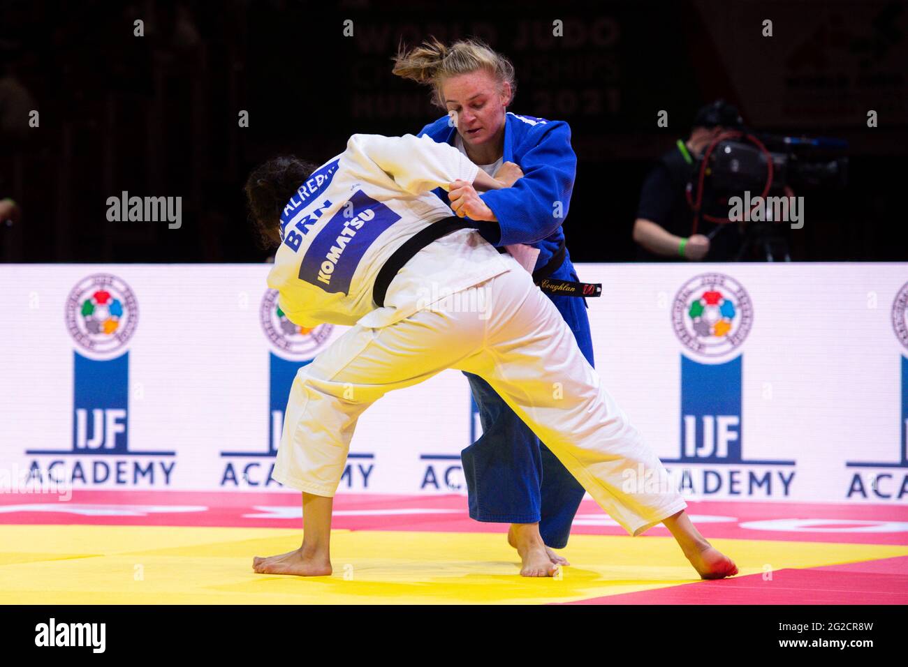 Judo: WK Judo: Boedapest BUDAPEST, HUNGARY - JUNE 10: Asma Alrebai of ...