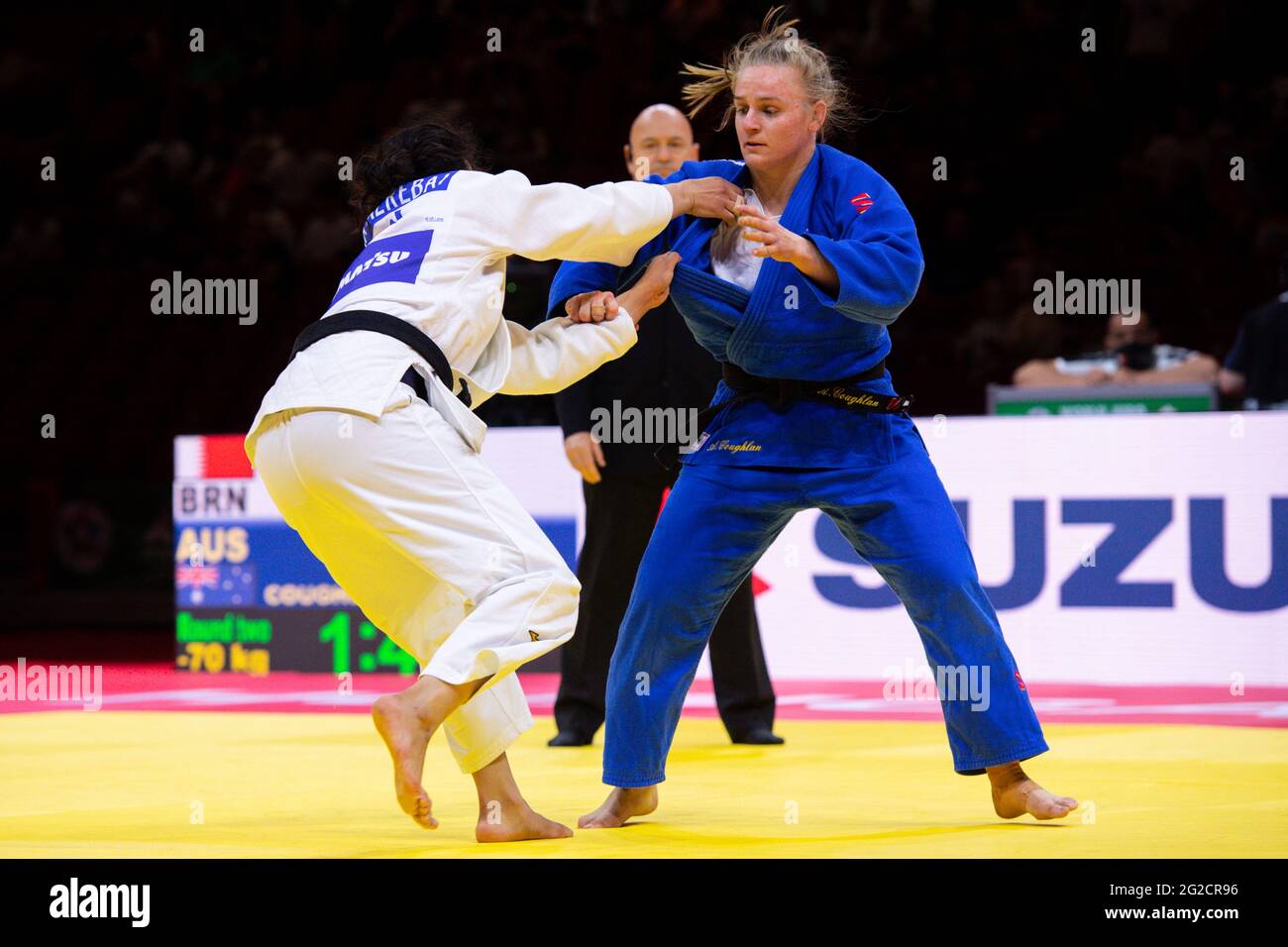 Judo: WK Judo: Boedapest BUDAPEST, HUNGARY - JUNE 10: Asma Alrebai of ...