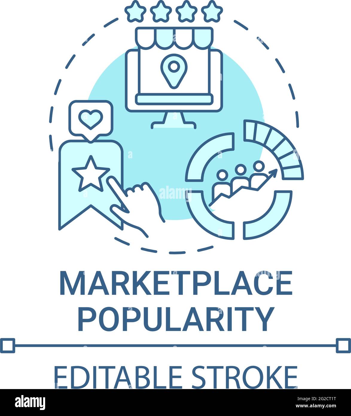 Marketplace popularity concept icon Stock Vector Image & Art - Alamy